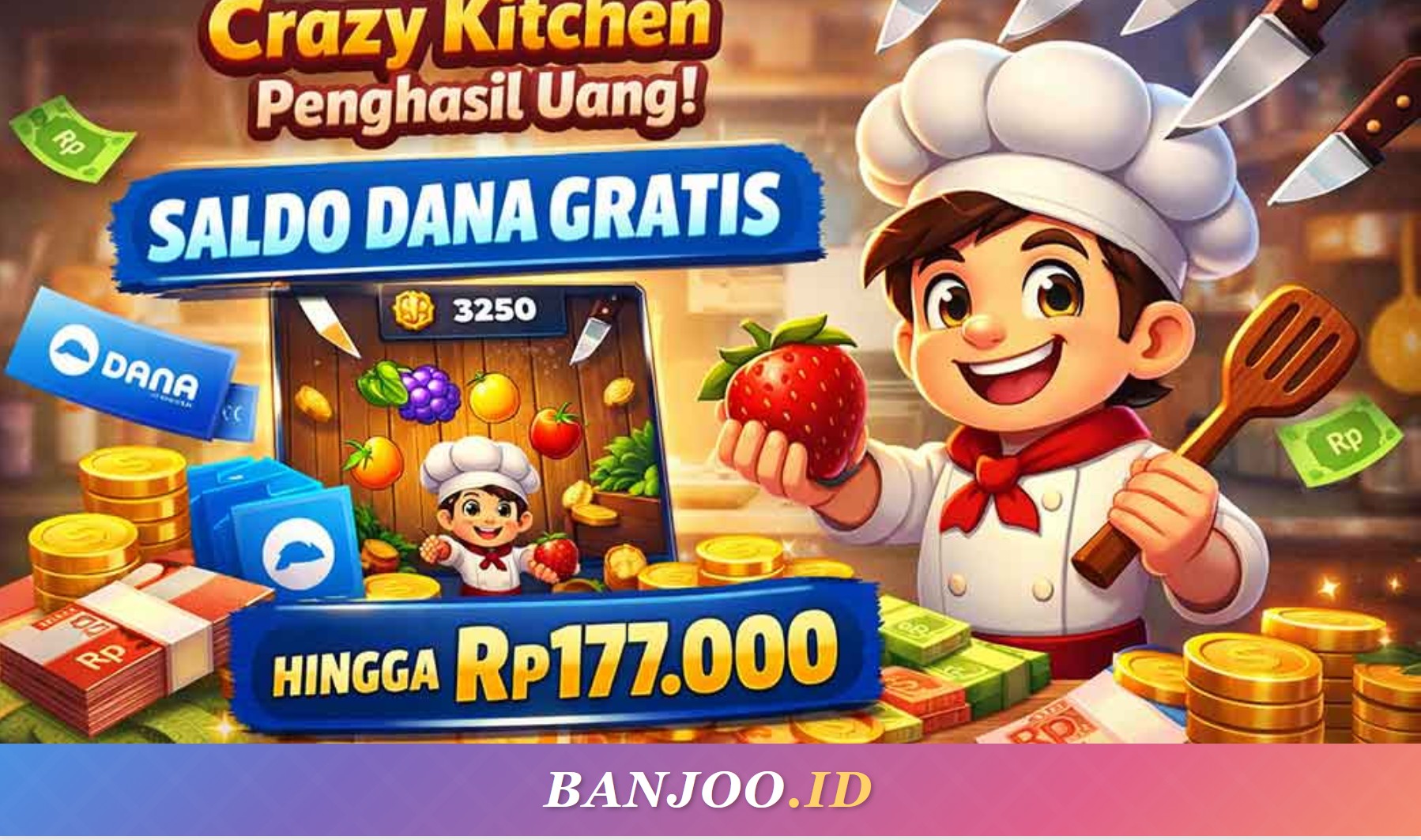 Game Crazy Kitchen Dapat Saldo DANA Rp177.000? Ini Fakta, Syarat Klaim ...